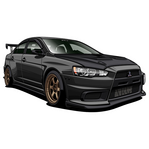 Mitsubishi Lancer X EVO 10*6cm – Stickers_plt